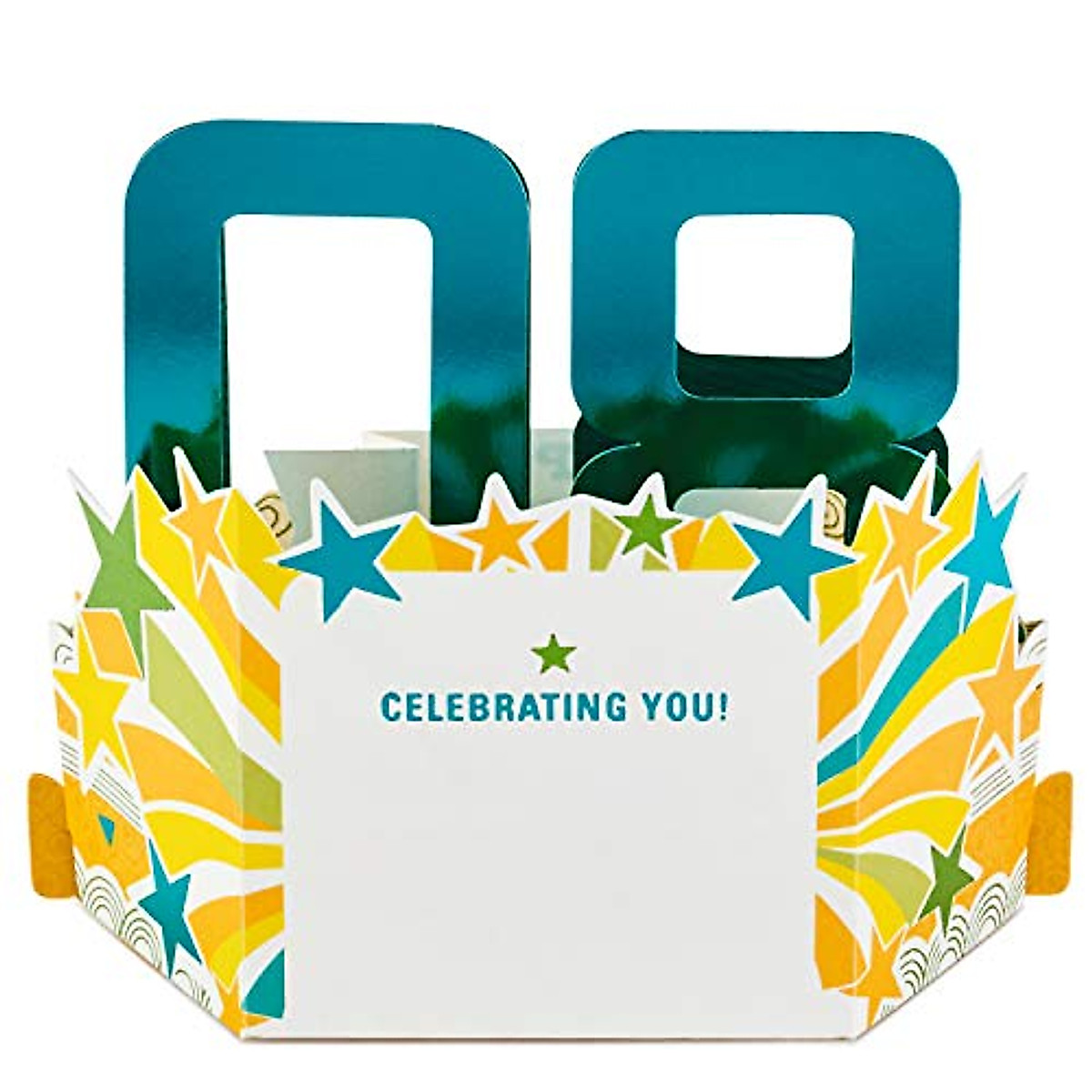 Hallmark Paper Wonder 80th Birthday Pop Up Card (Celebrating You)