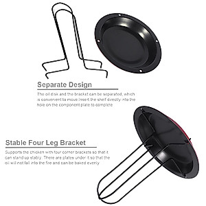 Yuecoom Roast Chicken Dish, Chicken Roasting Rack, Non-Stick Vertical Chicken Cooking Grill Rack with Pan Roasting BBQ Party Roaster Tray