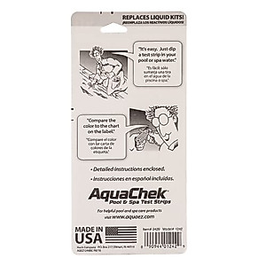 Aqua EZ Chlorine Test Strips 150 Test Strips 3-Way Chlorine, pH and Alkalinity (3 Pack)