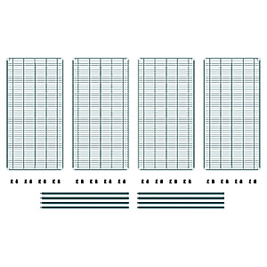 METRO Super Erecta Metroseal Green Epoxy Shelving Unit - Industrial Wire Shelving for Restaurants, Kitchens, Walk-in Coolers/Freezers with Microban - 4 Tier, 2000 lbs Capacity, 24” W x 48” L x 74” H