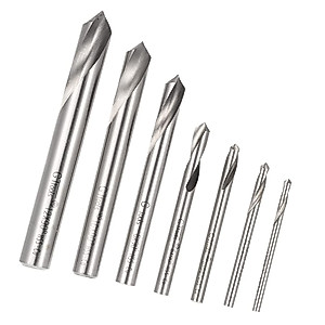 Geevorks Spotting Drill Bit, M42 HSS High Speed Steel Drill Bit Set,7PCS 90 Degree Drilling Chamfering Tool - 3 4 5 6 8 10 12mm