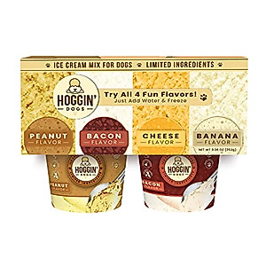 Dog Ice Cream Mix - Just Add Water and Freeze, Doggy Ice Cream Mix Packet, Gifts for Dogs, No Sugar Added Hoggin' Dogs Ice Cream Mix