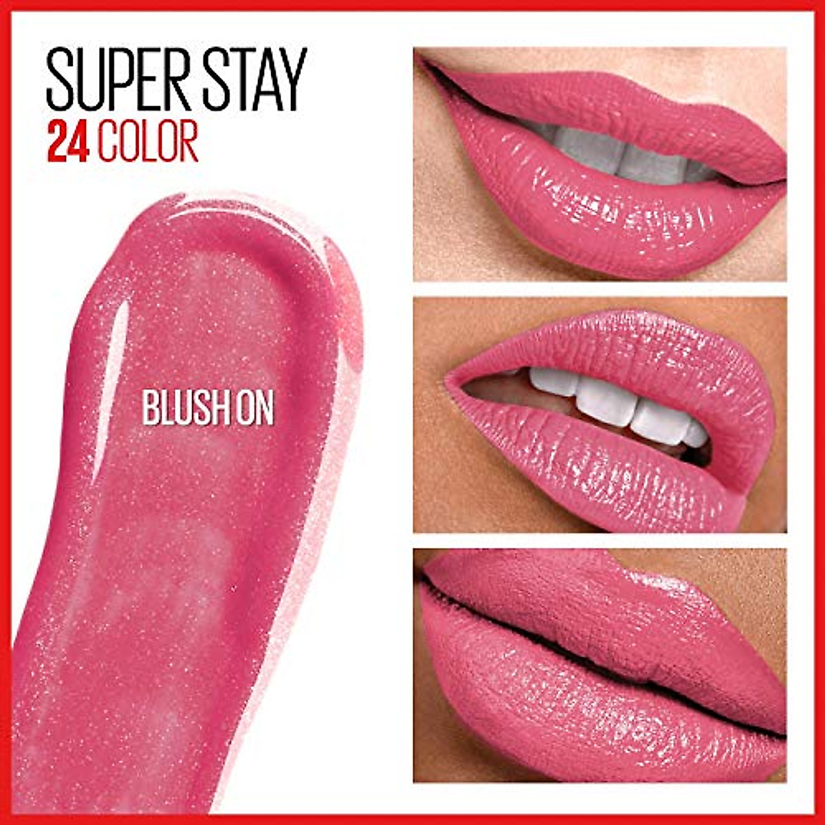Maybelline Super Stay 24, 2-Step Liquid Lipstick Makeup, Long Lasting Highly Pigmented Color with Moisturizing Balm, Blush On, Pink, 1 Count
