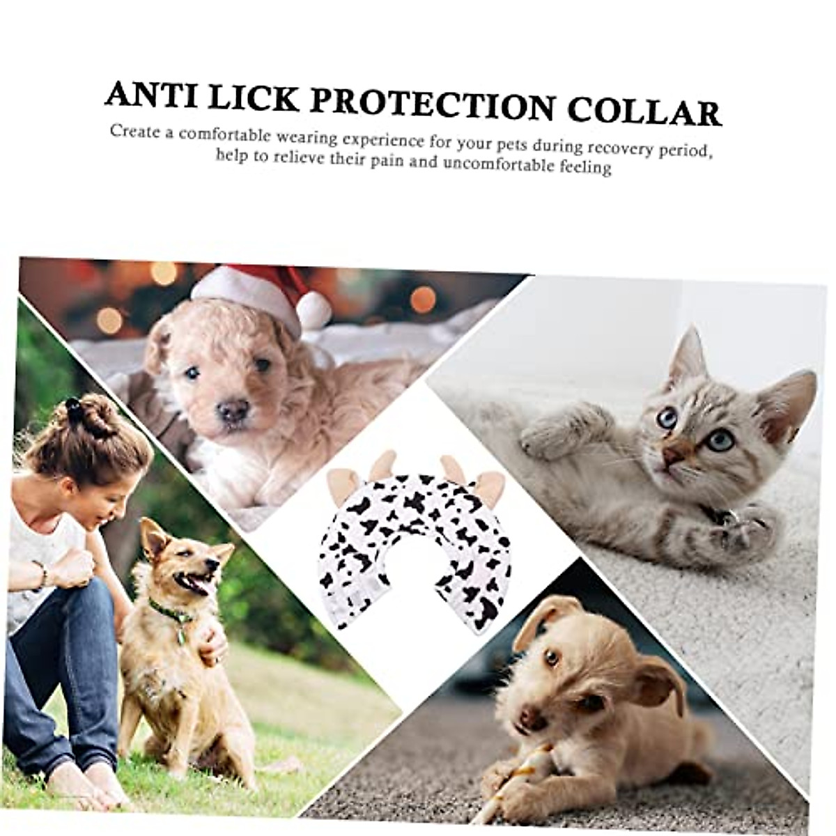 DOITOOL 3pcs Cat Collar Bite Pet Cone Pet Collar Wound Healing Cone Pet Elizabeth Collar Pet Protection Collar Pet Elizabethan Circle Collar for Puppy Pp Cotton White Cat Litter Small