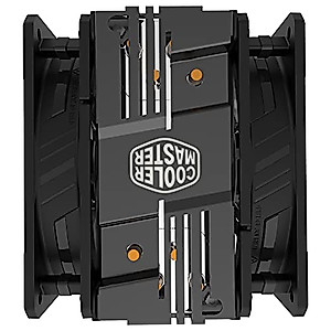 Cooler Master Hyper 212 LED Turbo ARGB CPU Air Cooler - Jet Black Aluminium Finish, 4 Continuous Direct Contact Heat Pipes with Fins, Dual SickleFlow 120 ARGB Fans, ARGB LED Controller - ARGB