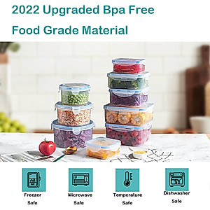 36 Pcs Food Storage Containers with Lids Airtight,BPA Free Reusable Meal Prep Lunch Container Set,11.3L Leak Proof Bento Box for Kitchen Organization Lunch Box Freezer Microwave & Oven Safe