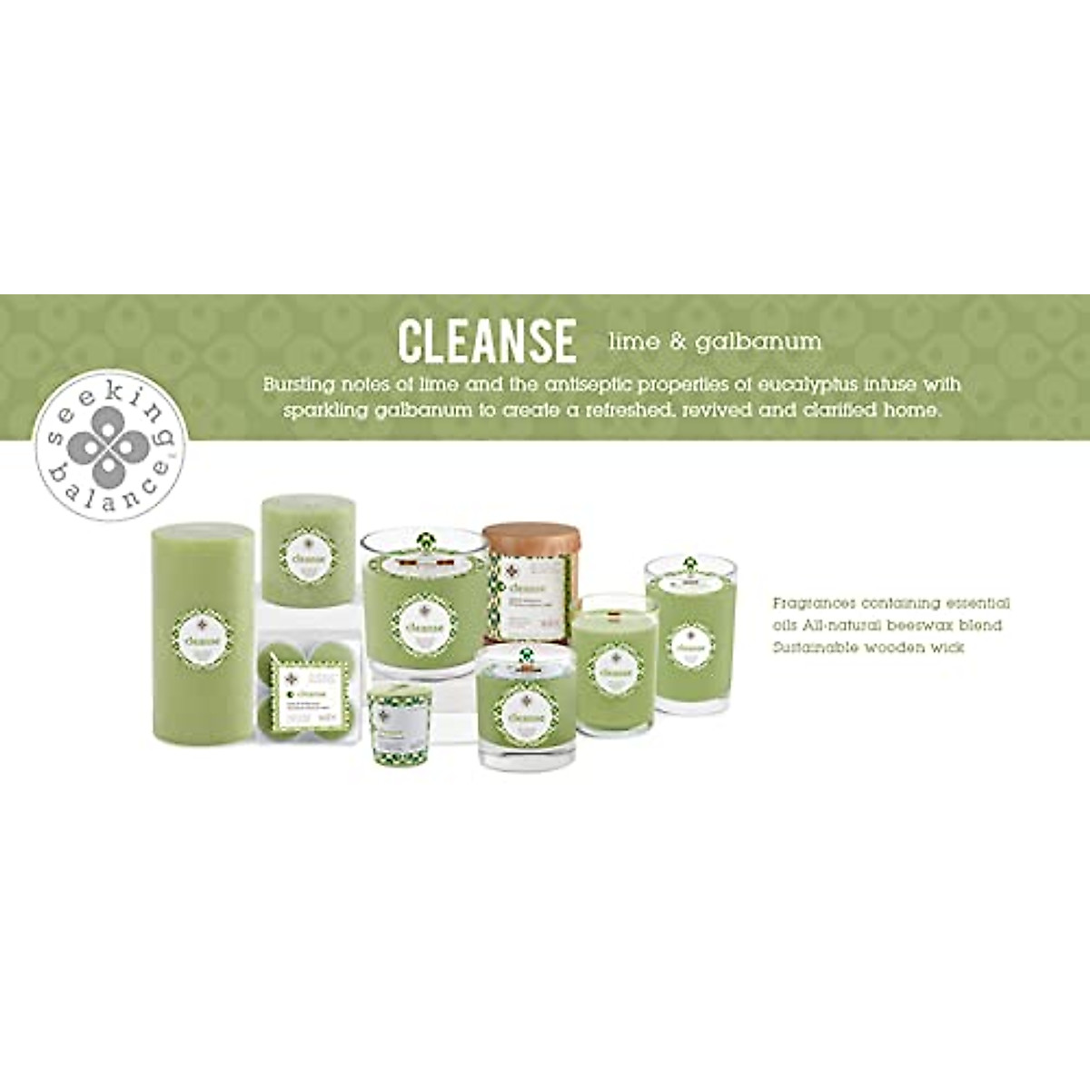 Root Candles Scented Tealights Seeking Balance® 4-Hour Aromatherapy Tealight Candles, 8-Count, Cleanse: Lime + Galbanum