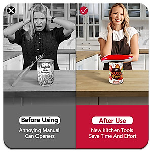 FlyBanboo Electric Can Opener, Can Opener Smooth Edge,Stainless Steel a Simple Push Automatic Electric Can,Best Kitchen Gadget for Arthritis