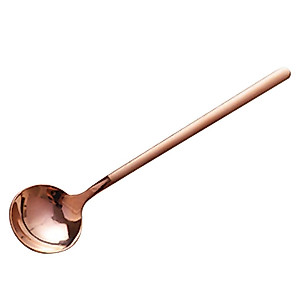 MauSong Professional Coffee Cupping Spoon Dessert Yogurt Spoon Stainless Steel 13x3cm - Rose Gold