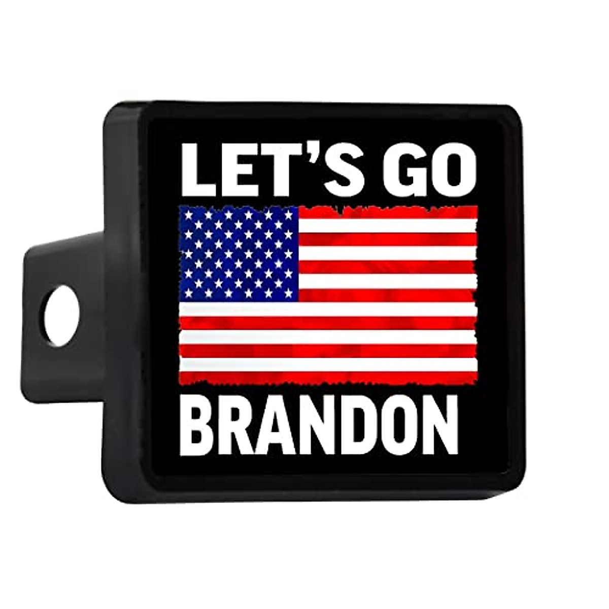 Rogue River Tactical Funny Chant Let's Go Brandon Trailer Hitch Cover Plug Great Gift Idea
