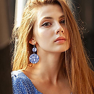 4Pcs Polymer Clay Silk Screen - Silk Screen Stencils for Polymer Clay - Reusable Silkscreen Print Kit - Printing on Clay Jewelry Clay Earrings - Silkscreen Stencil for Polymer Clay Earrings