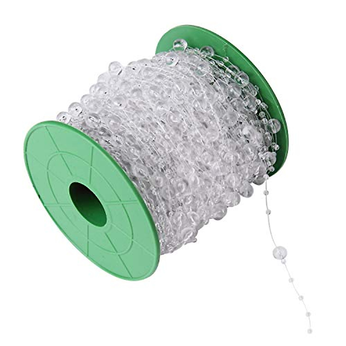 200 Feet Roll Clear Crystal Acrylic Party Garland Centerpiece Bridal Bouquet Decoration/Crystal Acrylic Bead Garland Wedding Centerpiece Floral Crafting DIY Accessory