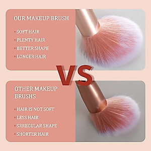 16PCs Marble Makeup Brushes Set Premium Synthetic Face Eye Lip Make Up Brush Kits for Foundation, Powder,Eyeshadow,Eyebrow,Eyelash,Eyeliner,Blending,Concealer,Contour,Highlight