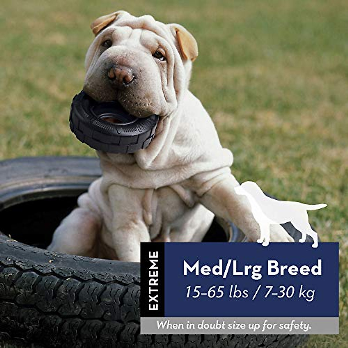 KONG Extreme Tire for Power Chewers - Treat Dispensing Dog Toy - for Medium/Large Dogs