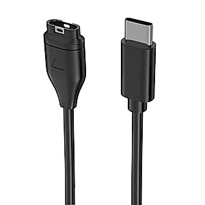 USB C Charger Cable Compatible with Garmin Fenix 6 6S 6X Pro, Fenix 5 5S 5X Plus, Replacement USB C Data Sync Charger Cable Wire for Forerunner 745 935 945 45 45S 245, Approach S60 X10 Vivoactive 3
