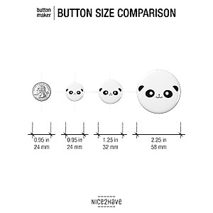 Nice2Have 25 Sets of Bottle Opener Button Parts 2.25 inch (58mm) - Button Maker Supplies for Button Maker Machine