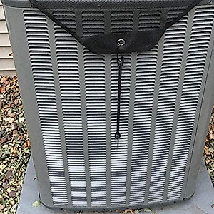 Air Conditioner Covers for Outside Units Central Ac Cover Leaf Guard Heavy Duty Mesh AC Defender for Outdoor Square Units, All Season Black ( 32 x 32 inch Mesh)