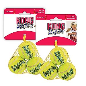 KONG Air Squeaker Tennis Balls Small Two Pack