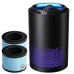 AROEVE Air Purifiers(Black) for Home with Three H13 HEPA Air Filter(One Basic Version & Two Standard Version) For Smoke Pollen Dander Hair Smell In Bedroom Office Living Room and Kitchen
