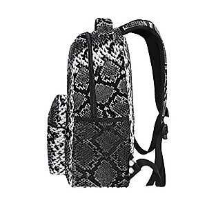 Backpack Travel Snakeskin pattern School Bookbags Shoulder Laptop Daypack College Bag for Womens Mens Boys Girls