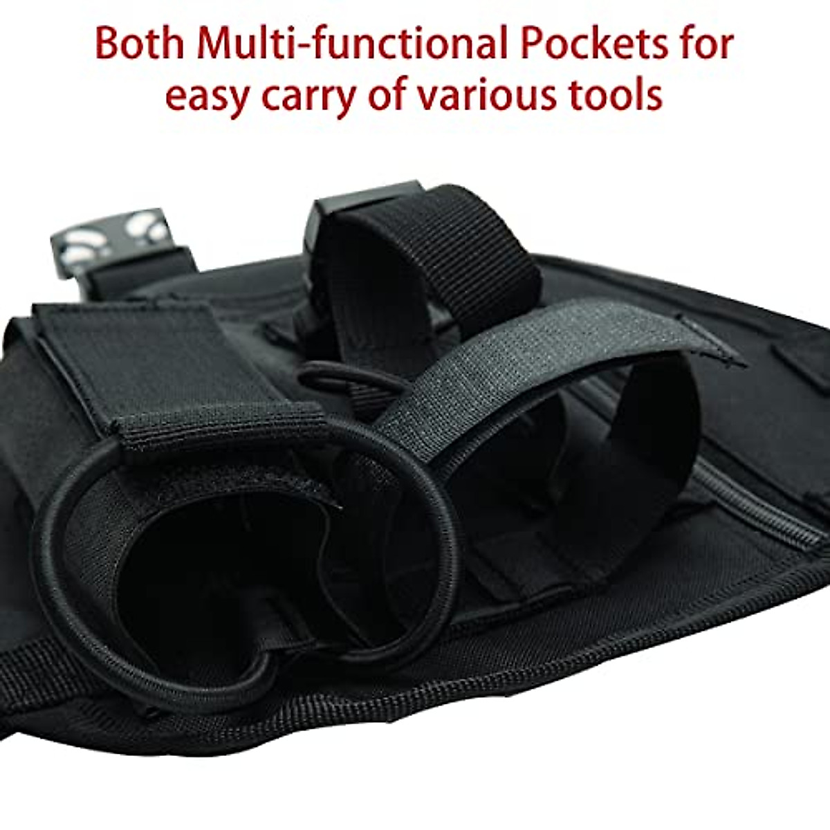 ABBREE Radio Chest Harness Holder Adjustable Shoulder Chest Front Pack Two Way Radio Pouch Holster Vest Rig Walkie Talkie Case for Arcshell Retevis Baofeng UV-5R/5G UV-82 BF-888S ST20