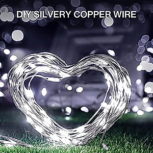 Olafus 16 Pack Warm White and Cool White Fairy Lights Battery Operated, Mini Starry String Light Waterproof IP68, 7ft 20 LED Firefly Starry Light Copper Wire for Christmas Decorations Wedding Party