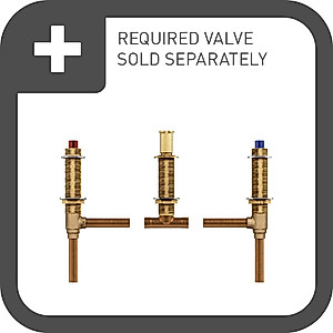 Moen T693NL Voss 2-Handle Deck Mount Roman Tub Faucet Trim Kit, Valve Required, Polished Nickel