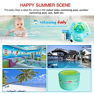 Relaxing Baby-Anti-Slip Baby Swimming Float Ring for Pool Inflatable Baby Swim Float Children Waist Ring Inflatable Pool Floats Toys Swimming Pool Accessories for The Age of 3-36 Months