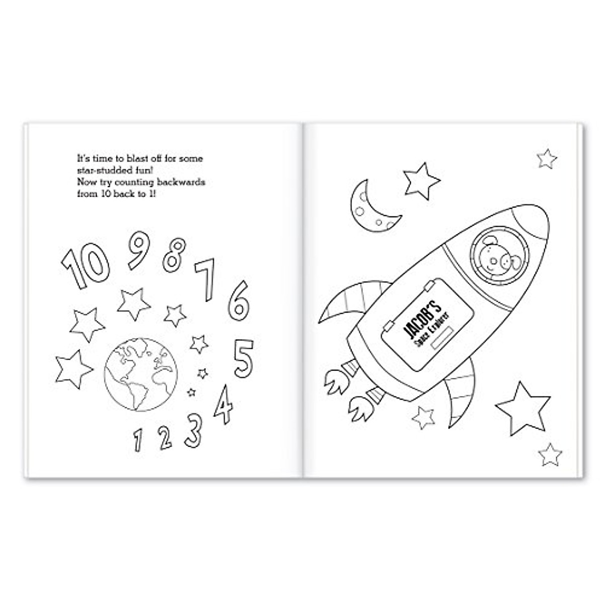 Personalized Coloring & Activity Book for Kids - I See Me! (Outer Space)