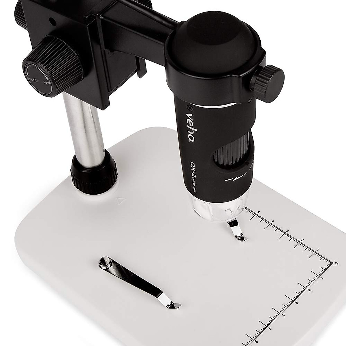 Veho Discovery DX-2 USB Digital Microscope | 5 Mega Pixels | x300 Magnification | Photo/Video Capture & Recording | Up to 2592 x 1944 Resolution | 8 LED's | Adjustable Stand (VMS-007-DX2)