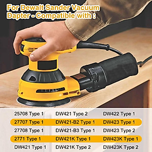 Sander Dust Bag 608354-00SV for Dewalt Orbital Sander Replaces for Dewalt Sander Parts 608354-00, 380412-00 and 624307-00