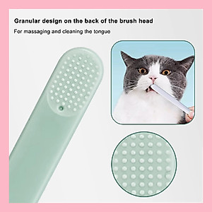 HDFCLUP 4 Pack Pet Dog Toothbrush, Extra Soft Dog & Cat Toothbrushes Dental Cleaning Brushes for Puppy Small Dog and Cat Dogs Teeth Dental Health Kit, White, Pink, Green, Gray