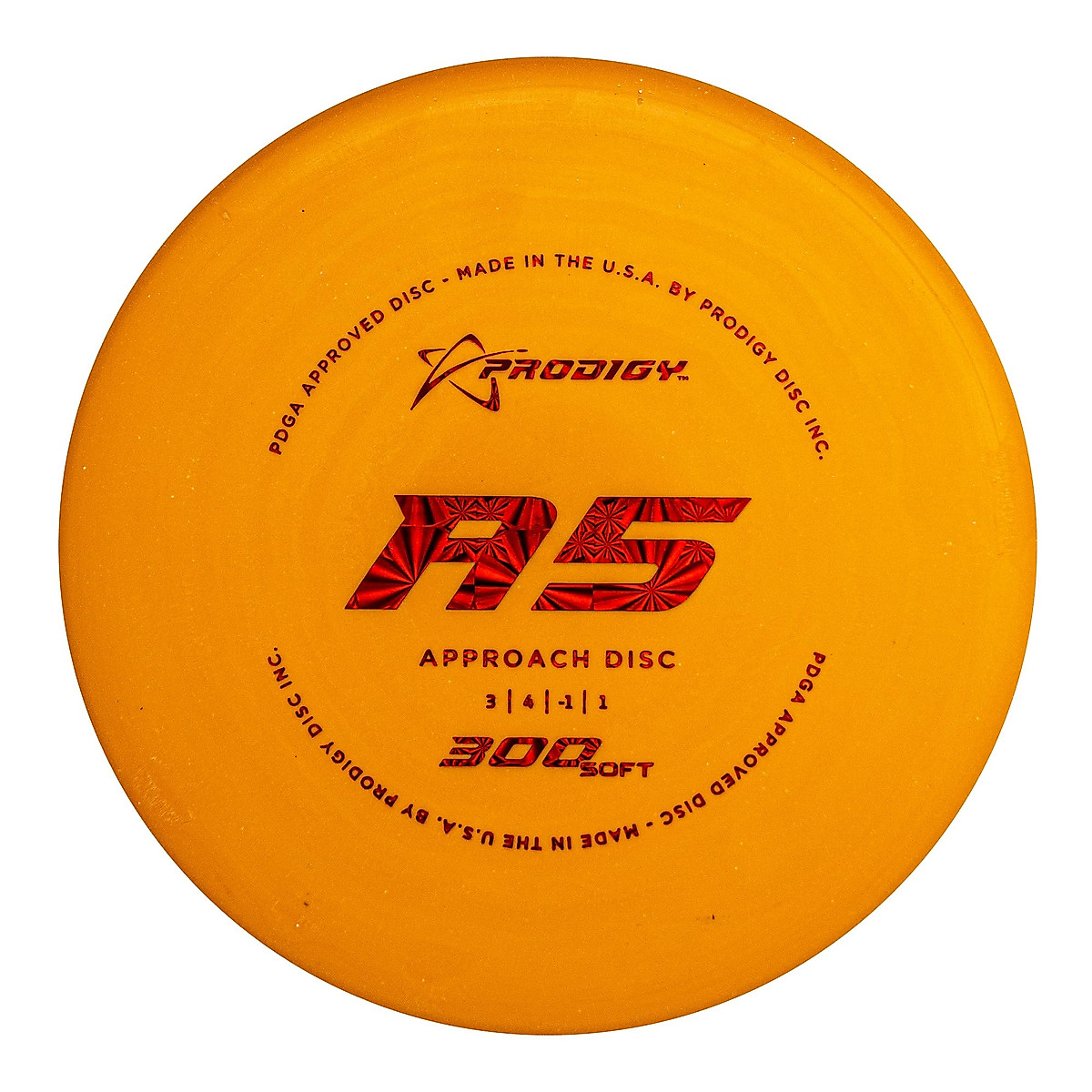Prodigy Disc 300 Soft A5 | Slightly Overstable Disc Golf Approach Disc | 170-177g | Stable Disc Golf Approach | 300 Soft Plastic | Comfortable Backhand or Forehand | Colors May Vary