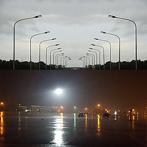 150w LED Shoebox Area Light [400w MH Equal] Parking Lot Lighting Street Lamp Stadium Light Flood Light Type III Distribution 5700k Daylight 20,250lm DLC Lighting Facts (150W Brown)