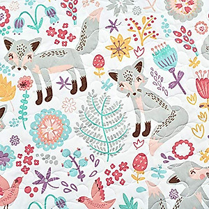 Lush Decor Pixie Fox 6 Piece Daybed Cover Set, Gray & Pink, 39"x75"