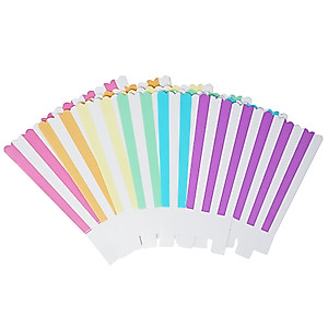 Chloe Elizabeth Mini Popcorn & Candy Favor Treat Boxes For Birthday, Bridal and Baby Shower - Assorted Striped Design - 36 Count (Rainbow Pastel Mix)