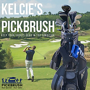 Kelcie's Handheld Shoe Cleaning Brush with Pick - Boot Brush & Cleat Cleaner for Golf, Soccer & Other Outdoor Footwear - Heavy-Duty Stiff Bristle Boot Scrubber for Cleaning Mud Off Shoes in Minutes