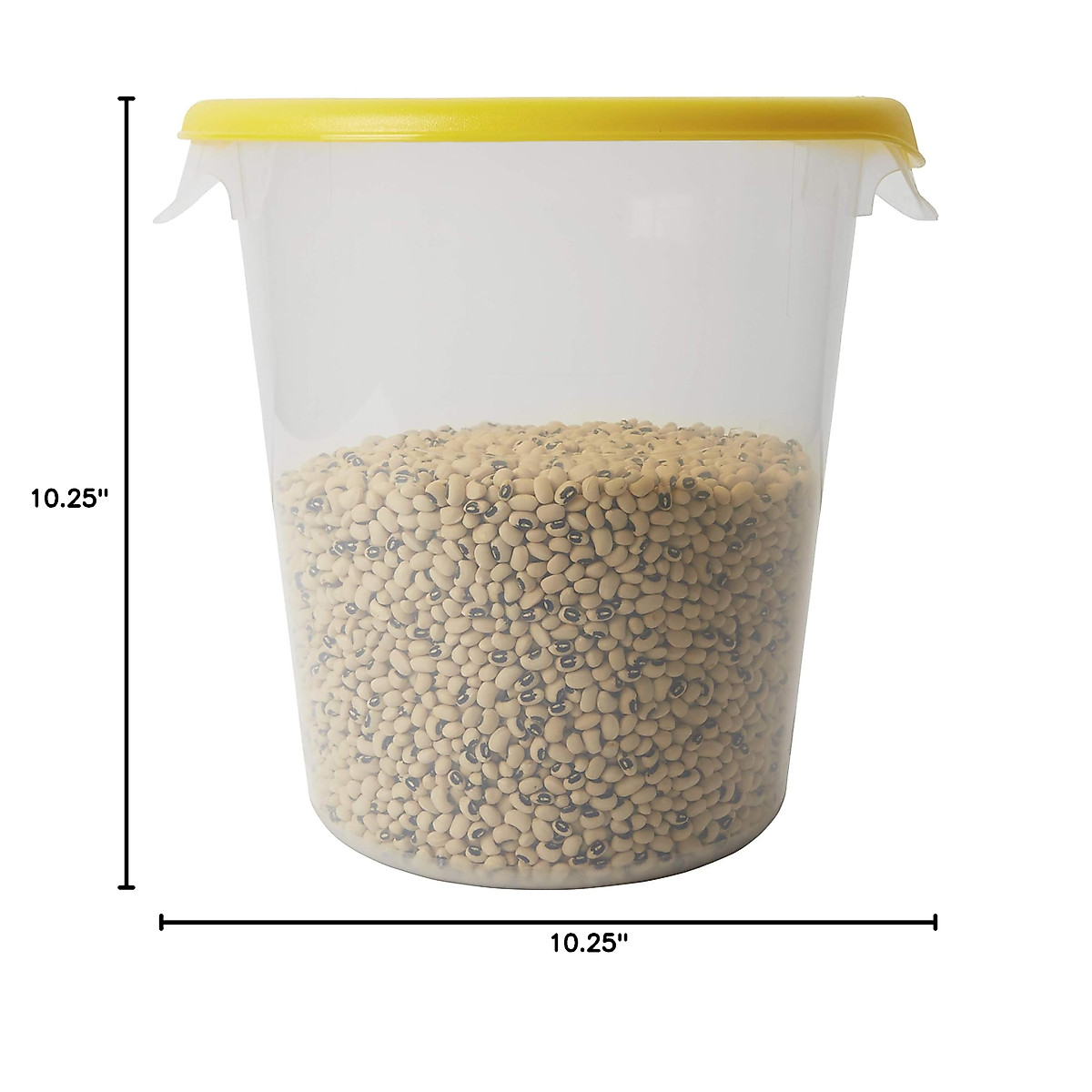 Rubbermaid Commercial Lid (Lid Only)for Round Food Storage Container, Fits 8 Qt. Containers, Yellow (FG572500YEL)