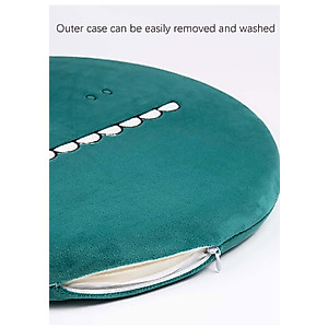 Jhorxa Cute cat Shaped Organic Latex Seat Cushion with Organic Cotton Cover, for Office Chair, Pad, Wheelchair,Carpet,Lower Back and Tailbone Relief (White)