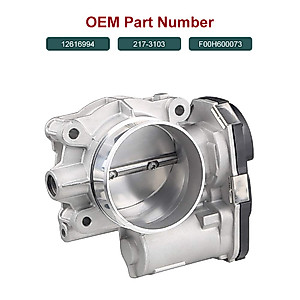WMPHE Electronic Throttle Body Assembly Compatible with Buick Allure Cadillac CTS GMC Terrain Replace OEM 12616994 F00H600073 217-3103 - Fuel Injection Throttle Body