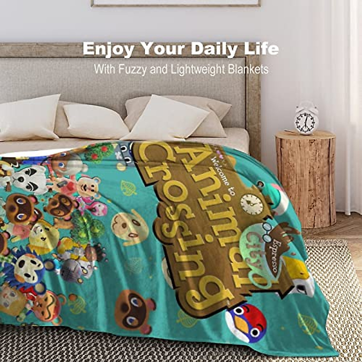 Luxury Animal Cute Crossing Throw Blanket, Fleece Blankets and Throws for All Seasons, Easy Care Air Conditioning Blanket 40"x50"