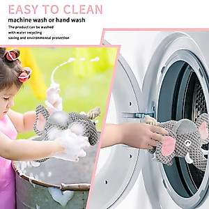 YYDSFEIOU Stuffed Dog Toys, Interactive Squeaky Dog Toys Chew Toys Durable Plush Dog Toy with Crinkle Paper for Small Medium Large Dogs Puppy Toys Pet Toys Elephant Design