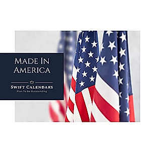 24" x 36" SwiftGlimpse 2023 Paper Folded Wall Calendar Large 12 Month Annual Yearly Wall Planner, Reversible, Horizontal/Vertical, Navy