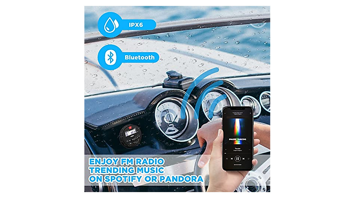 Velex Marine Stereo Package - Bluetooth 6.5" Speakers