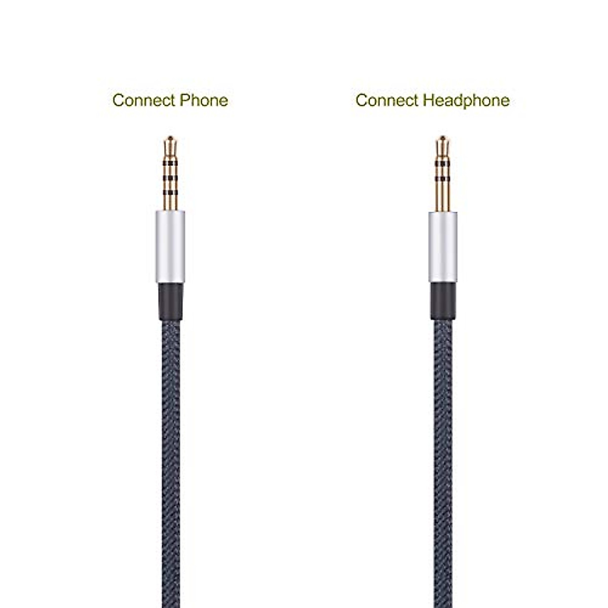 Audio Replacement Cable with in-Line Mic Remote Volume Control Compatible with B&O Play by Bang & Olufsen Beoplay H6, H7, H8, H9, H2 Headphones and Compatible with Samsung Galaxy Huawei Android