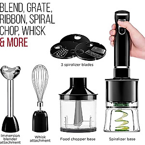 Kitchen 6-in-1 Countertop Blender - Electric Spiralizer & Immersion Blender