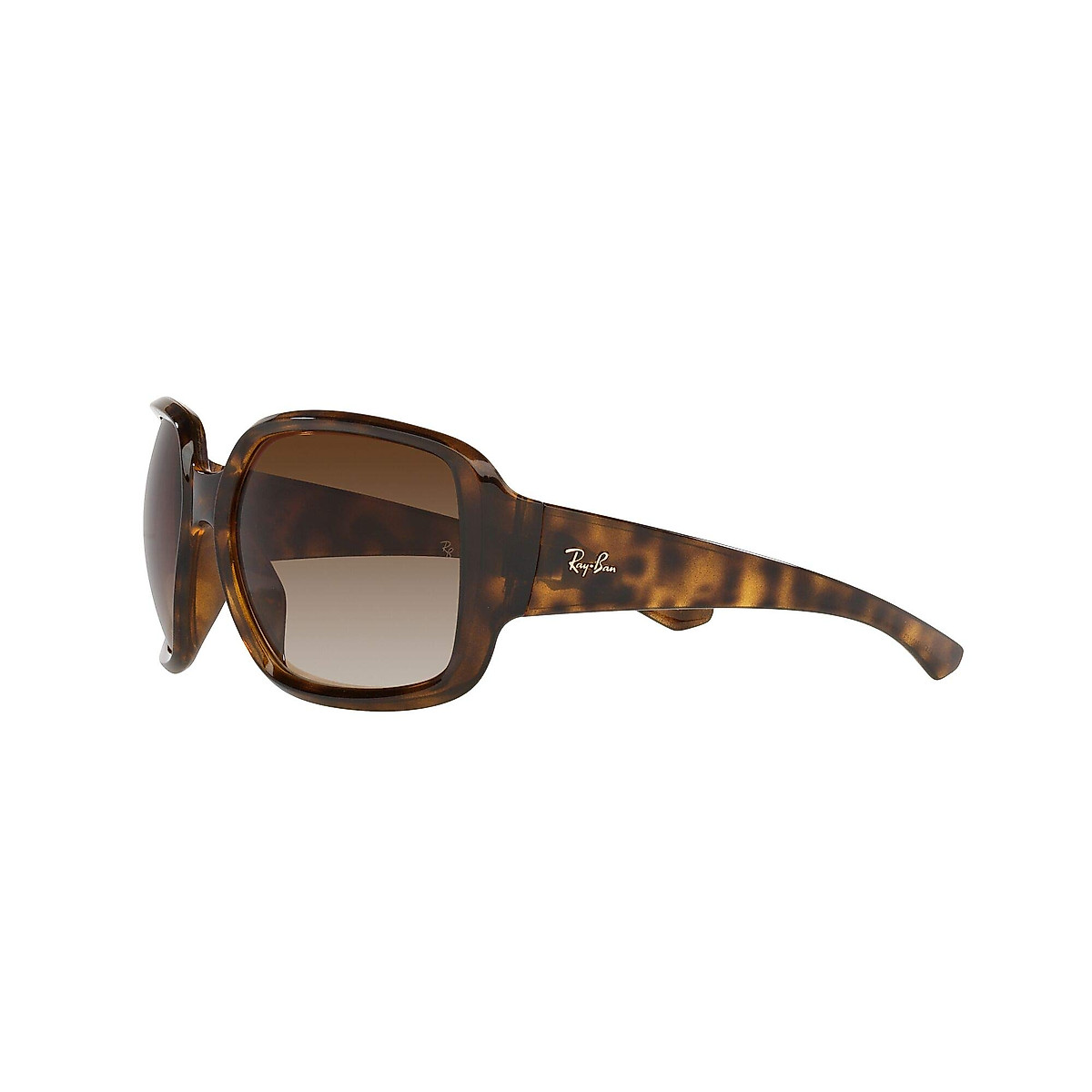 Ray-Ban Rb4347 Powderhorn Square Sunglasses, Havana/Brown Gradient Dark Brown, 60 mm