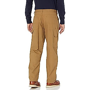 Wrangler Authentics Men's Fleece Lined Carpenter Pant,Autumn Khaki,34W X 32L