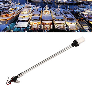 Boat Stern Light, 360 Degrees All Around Fold Down Pole Light, 3NM Visibility LED Navigation Light with 316 Stainless Steel Base for Marine, Fishing Boat, Yacht, Pontoon (22 inch)