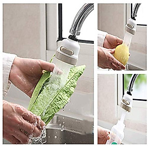 SPYSEE Kitchen Faucet Sprayer Head Water faucet Saver Tap Rotatable 360° Degrees Nozzle Filter Adapter 2PC